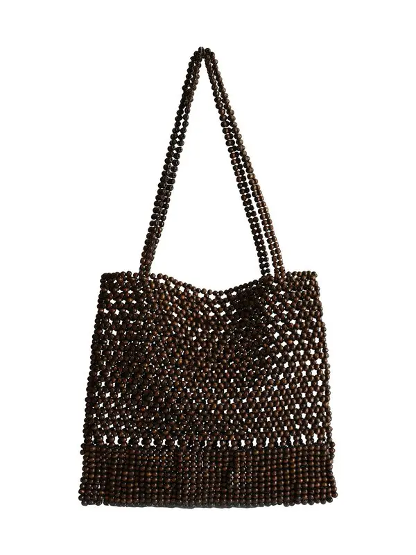 BEMBIEN Onda Beaded Tote - Brown