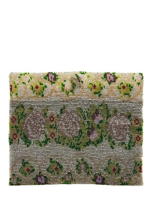 PURA UTZ Beaded Clutch Bag - Floral