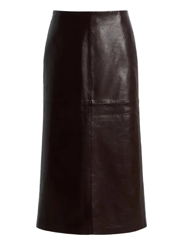 AGOLDE Hikson Recycled Leather Skirt - Brown