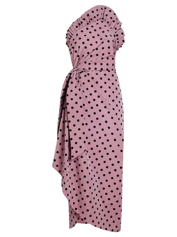 Delphine Charlotte Polka-dot Dress - Pink