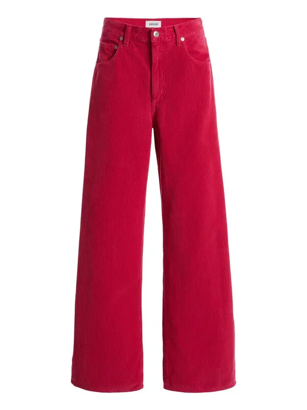 AGOLDE Low Curve Corduroy Jeans - Pink