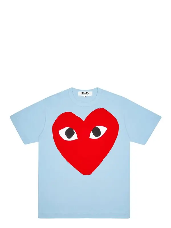 Play Comme Des Garcon Play Pastelle Red Heart T-shirt - Blue