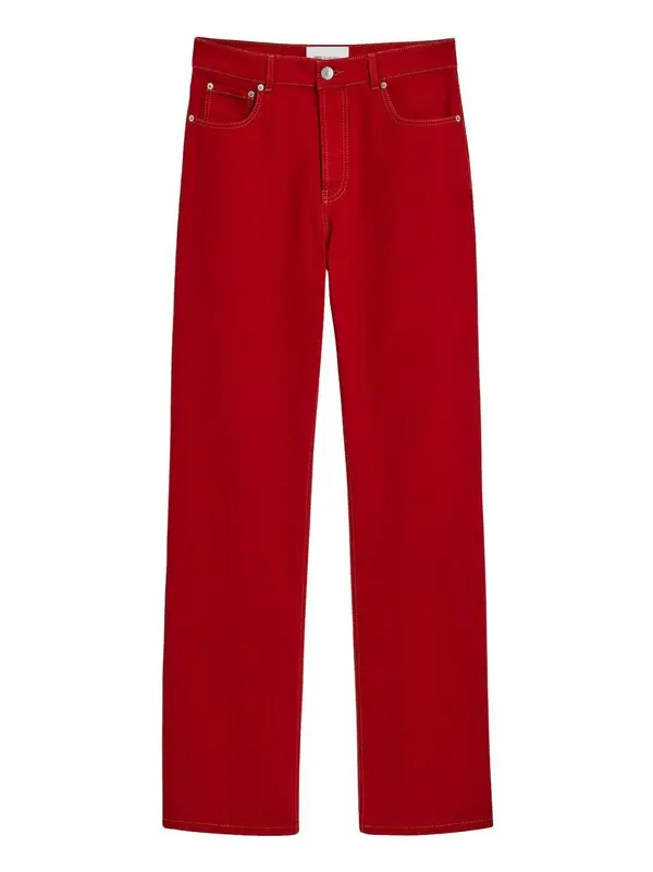 AMI Paris Large-fit Cotton Jeans 'ruby - Red