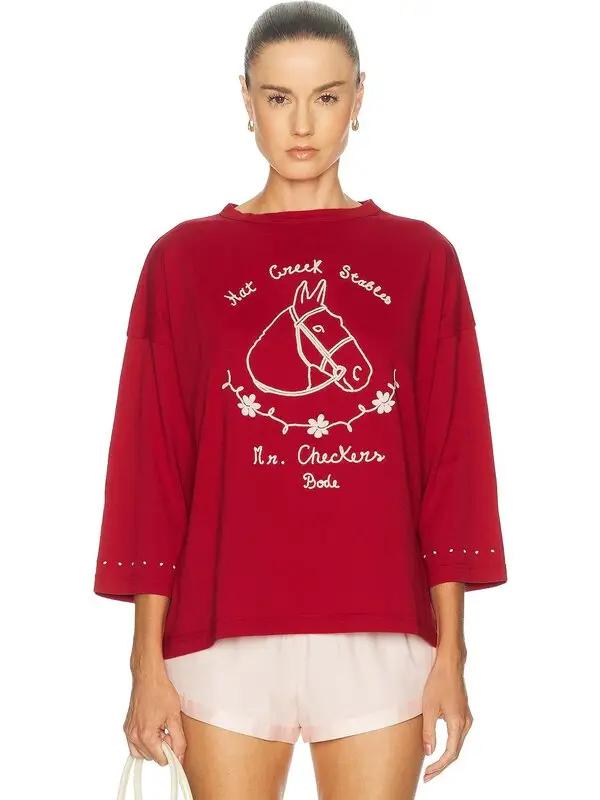 BODE Stables Long Sleeve Tee - Red