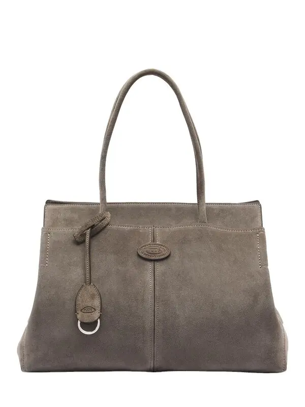 TOD'S Suede Tote Bag - Grey