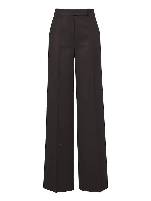 Max Mara Pleated Camel Hair Wide-leg Pants - Brown