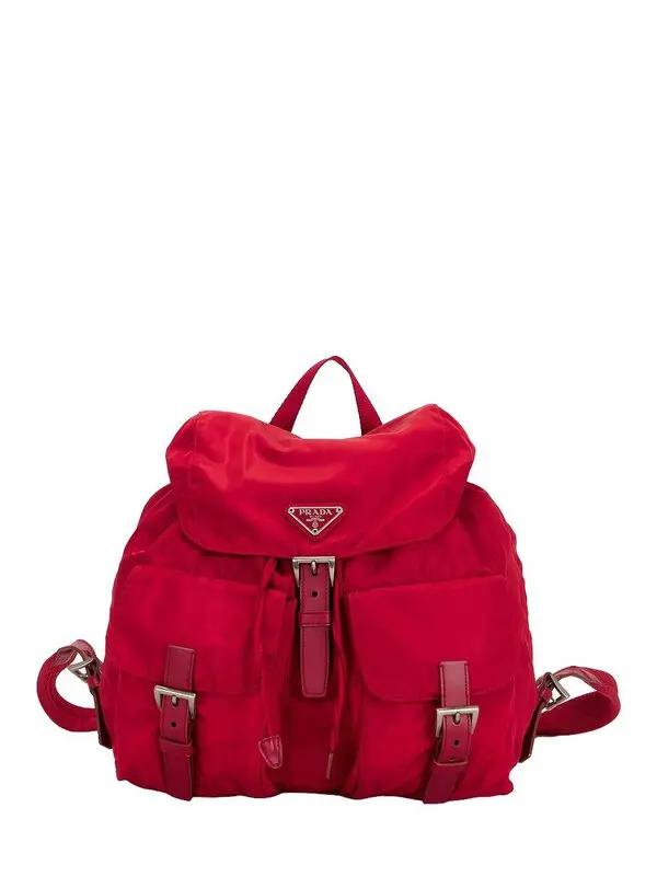 Prada Tessuto Backpack - Red