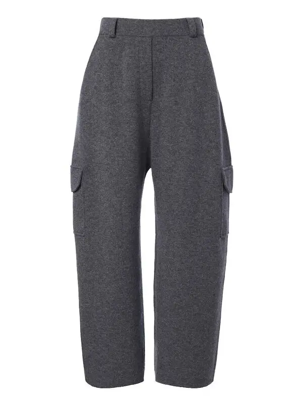 LISA YANG Azaria Cashmere Barrel-leg Pants - Grey