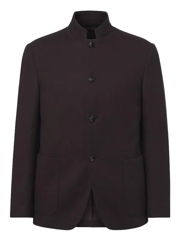 Agnona Wool And Cashmere Jacket - Brown