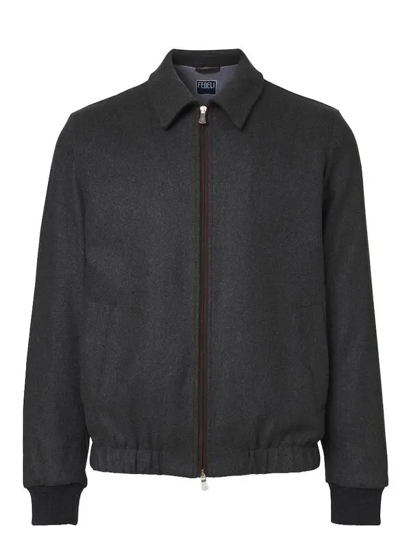 Fedeli Cashmere Blouson Jacket - Grey