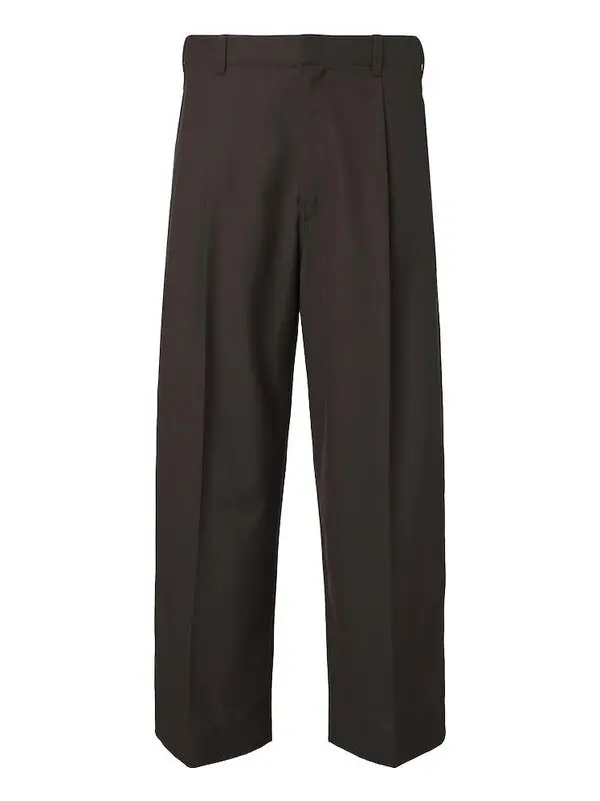 LEMAIRE Pleated Straight Pants - Green
