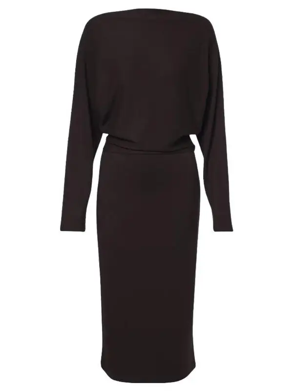 Vince Draped Sweater Dress - Brown
