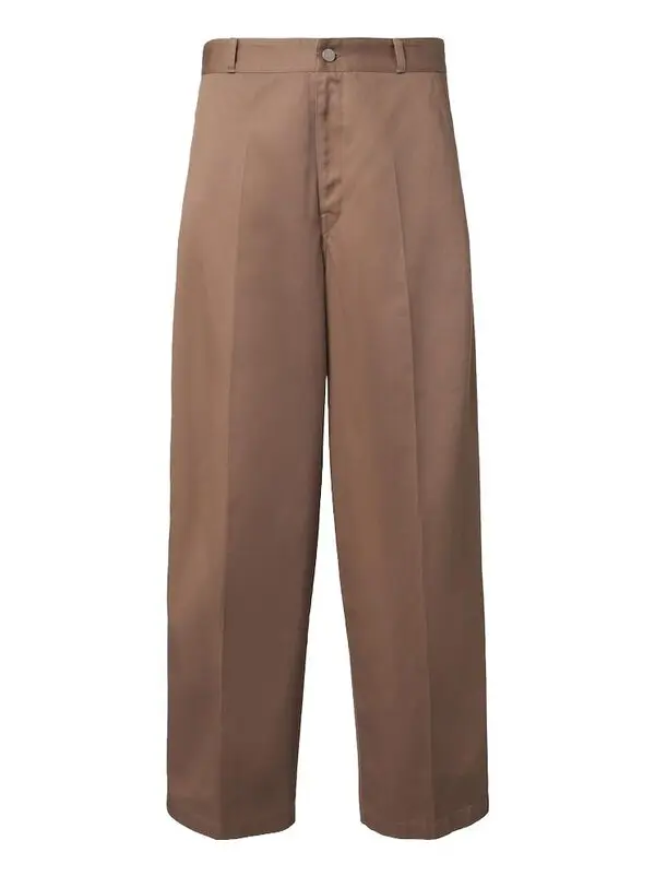 LEMAIRE Twill Barrel-leg Pants - Brown