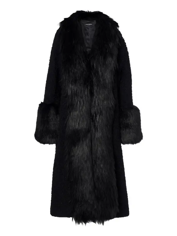 Dolce & Gabbana Wool-blend Coat - Black