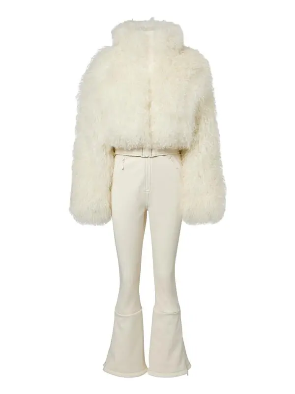 Cordova Nozawa Belted Shearling-trimmed Ski Suit - White