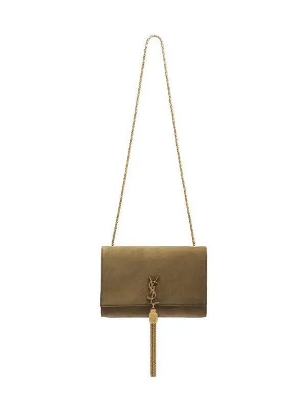 Saint Laurent Kate Small Suede Shoulder Bag - Green