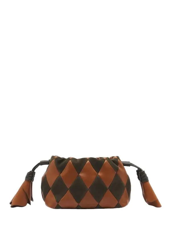Zimmermann Cloud 91 Small Leather And Suede Clutch - Brown