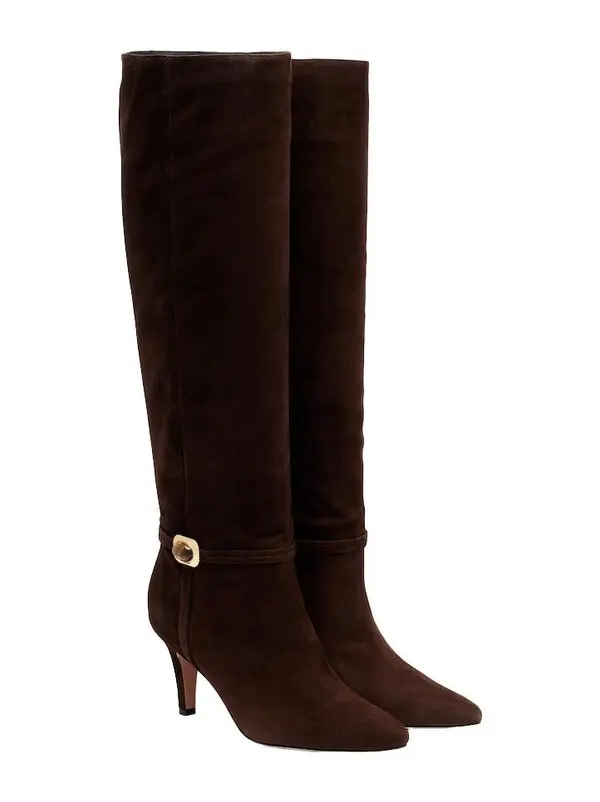 Veronica Beard Angeline Suede Knee-high Boots - Brown