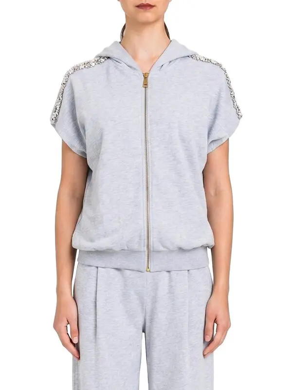 TWINSET Cotton Blend Hoodie - Grey