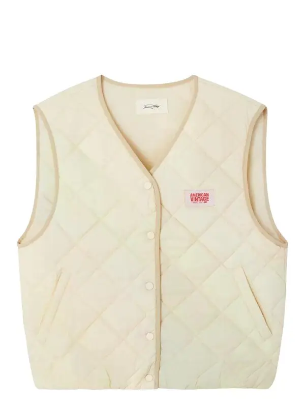 American Vintage Yupibam Quilted Gilet - Neutrals