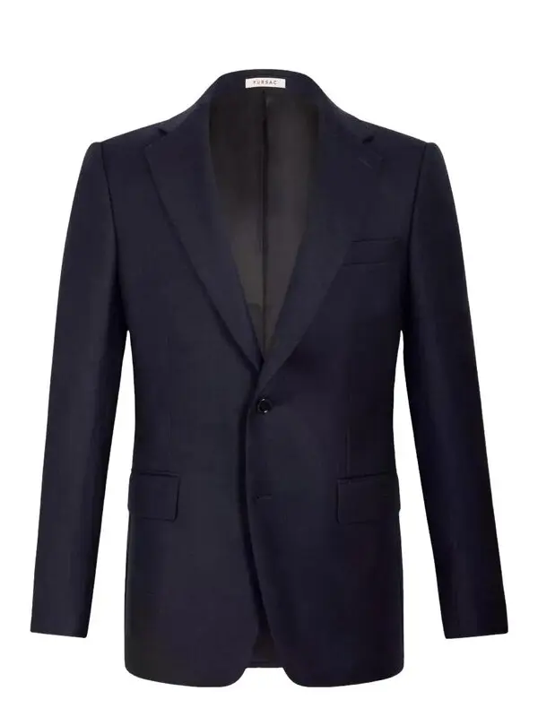 FURSAC Single-breasted Virgin Wool-blend Blazer - Blue
