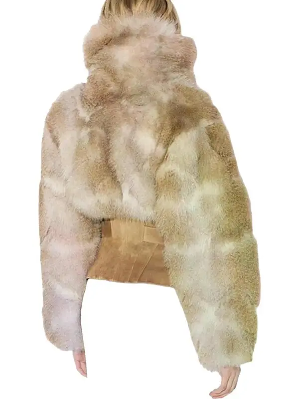 Elisabetta Franchi Belted Faux-fur Jacket - Neutrals