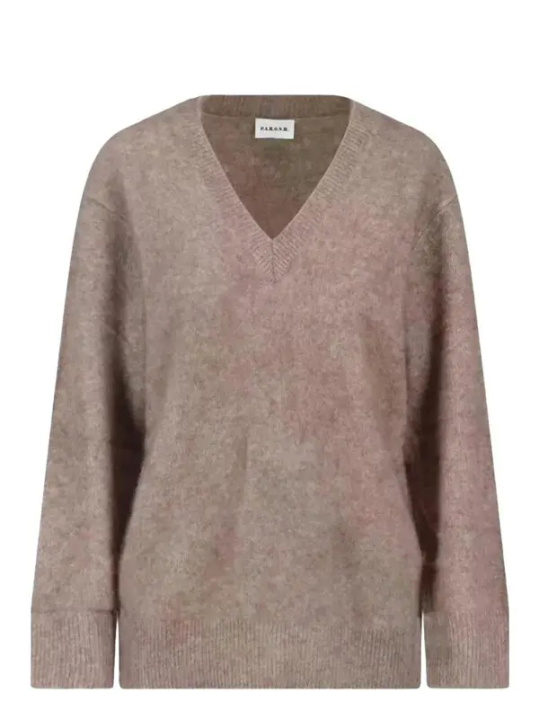 P.a.r.o.s.h V-neck Knitted Sweater - Neutrals