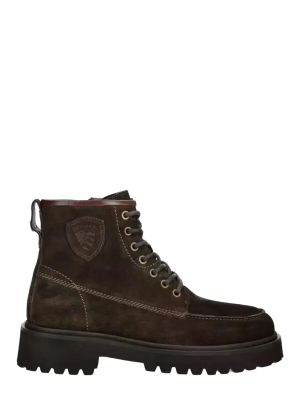 BLAUER. Suede Lace-up Boots - Brown