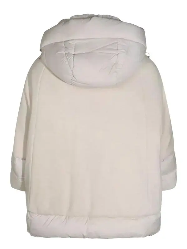 MOORER Hooded Panelled Coat - Neutrals