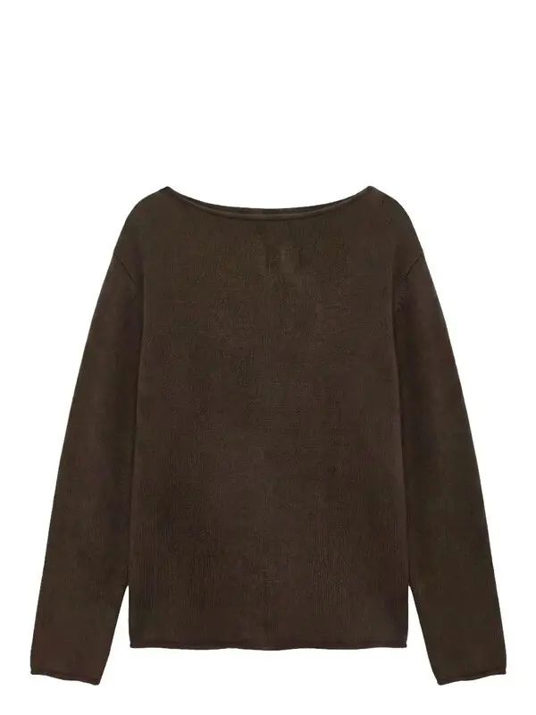 REFORMATION Marine Boat-neck Sweater - Brown