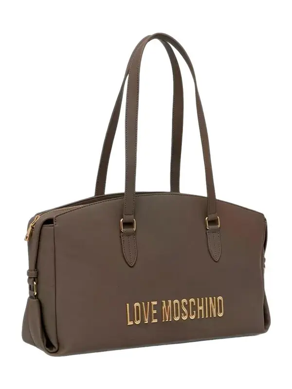 Moschino Logo-plaque Tote Bag - Brown