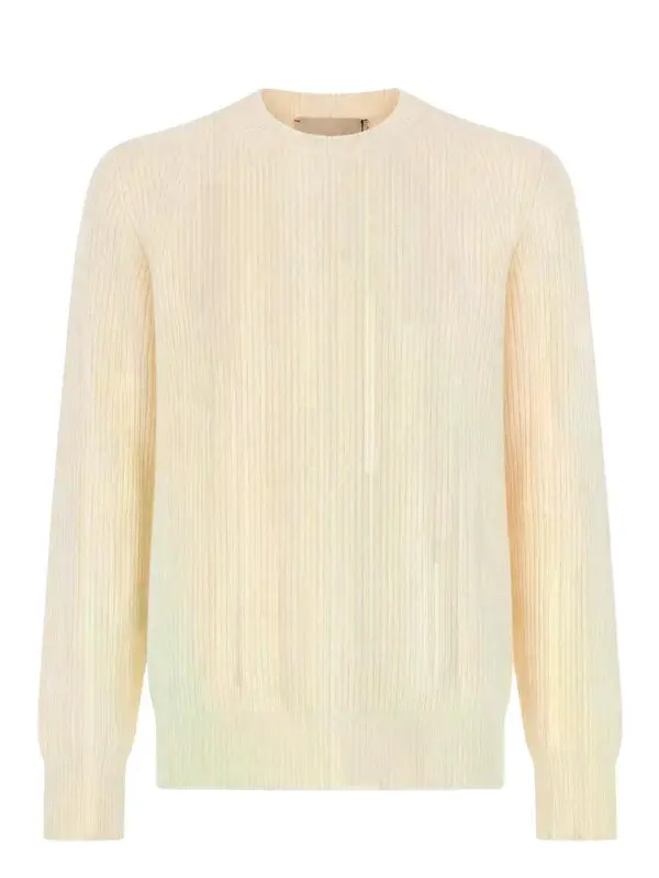 AMARANTO Ribbed-knit Raglan-sleeve Sweater - Neutrals