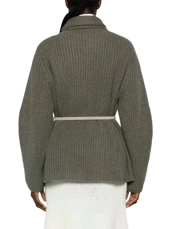 Brunello Cucinelli Double-breasted Ribbed-knit Cardigan - Green
