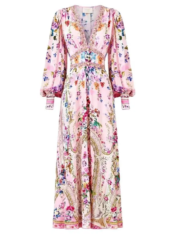 Camilla Palatial Pastels Crystal-embellished Maxi Dress - Pink