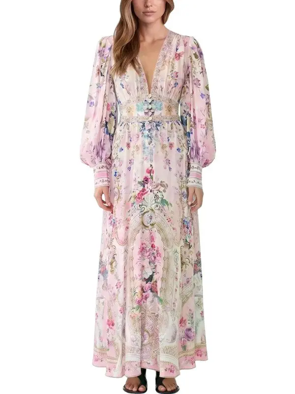 Camilla Palatial Pastels Crystal-embellished Maxi Dress - Pink