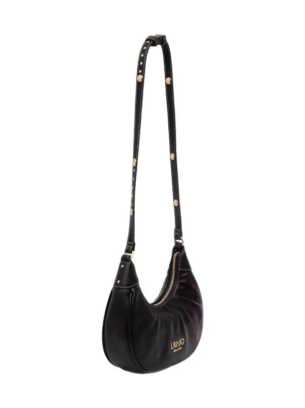 Liu Jo Studded Pebbled-effect Shoulder Bag - Black