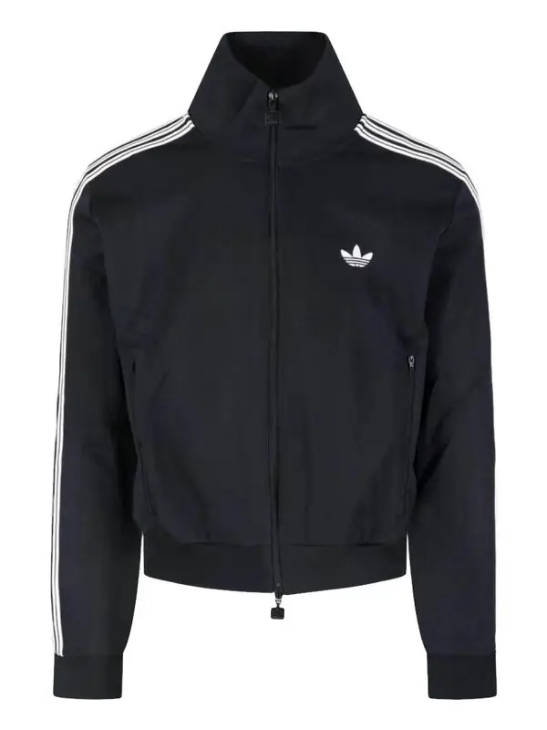 Adidas Logo-print Side-stripe Sweater - Black