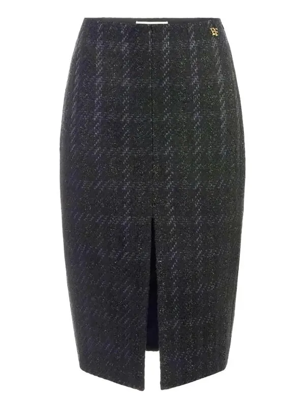 Elisabetta Franchi Tweed Skirt - Black