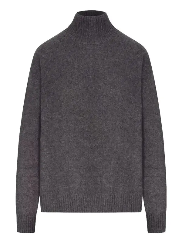 Max Mara High-neck Knitted Sweater - Grey