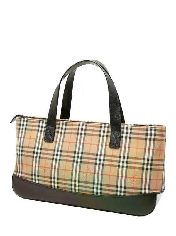 Burberry 2000-2017 Haymarket Check Canvas Tote Bag - Black