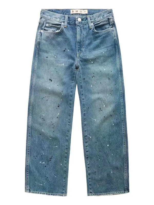 AMO Billie Paint-splatter Jeans - Blue