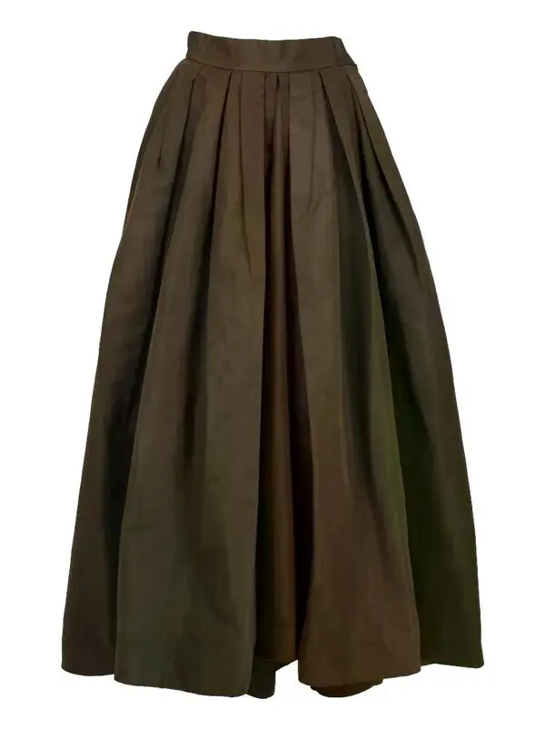 Saint Laurent Pleated Maxi Skirt - Green