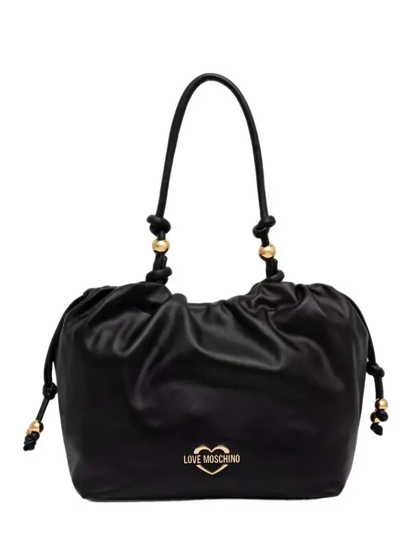 Moschino Bead-embellished Drawstring Tote Bag - Black