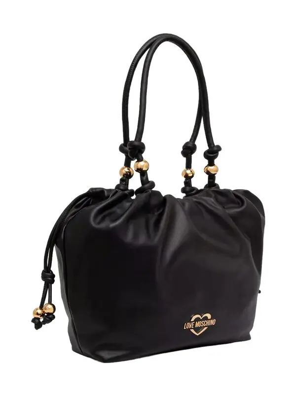 Moschino Bead-embellished Drawstring Tote Bag - Black