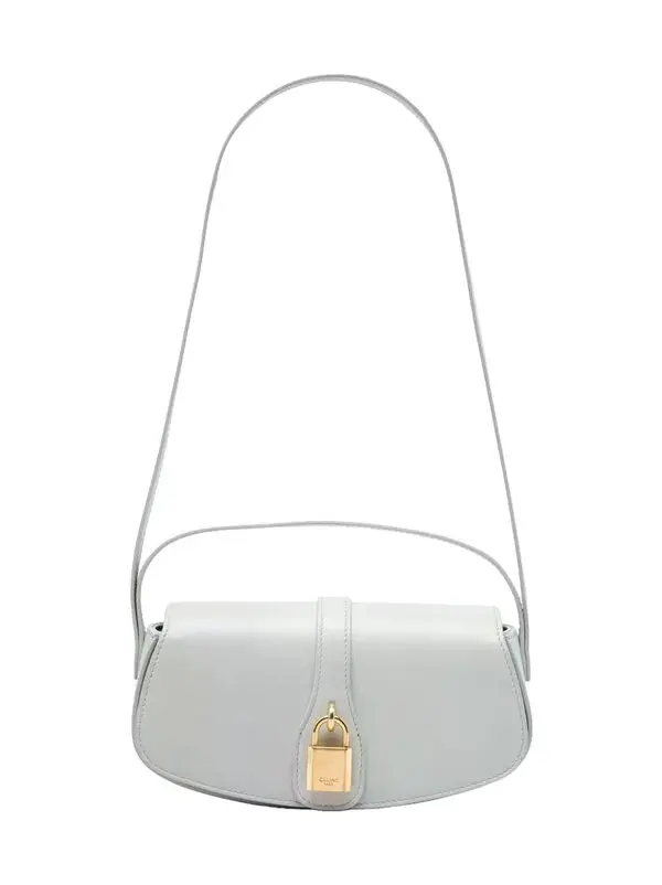 Celine 2022 Smooth Calfskin Tabou Clutch On Strap Satchel - Grey
