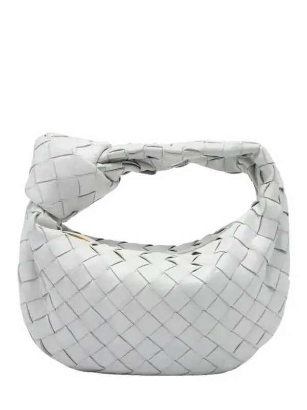 Bottega Veneta 2012-2026 Mini Nappa Intrecciato Jodie Hobo Bag - White