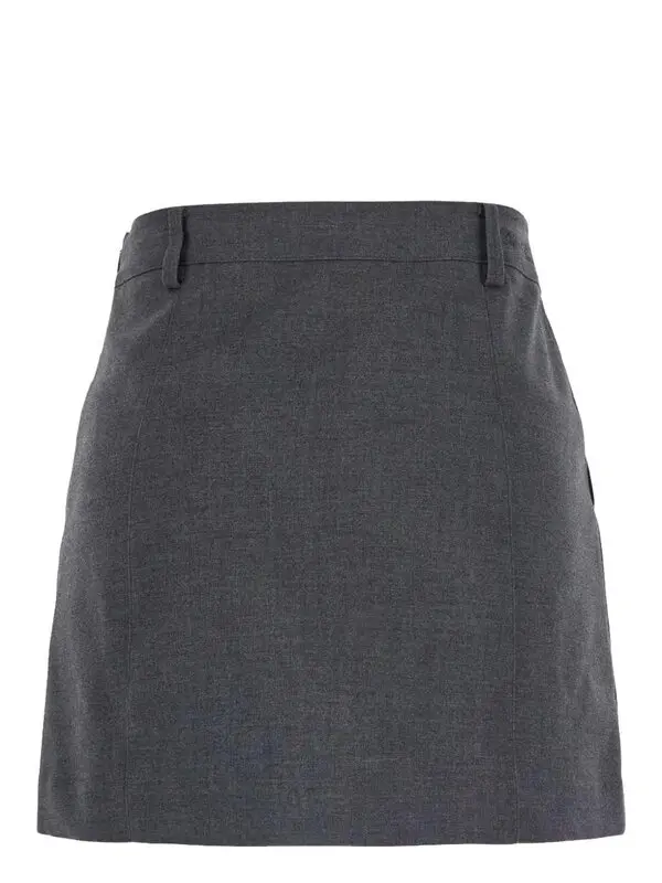 DUNST Belt-loop Panelled Mini Skirt - Grey