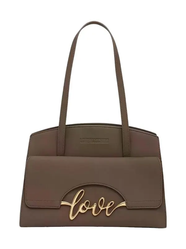 Moschino Logo-plaque Shoulder Bag - Brown