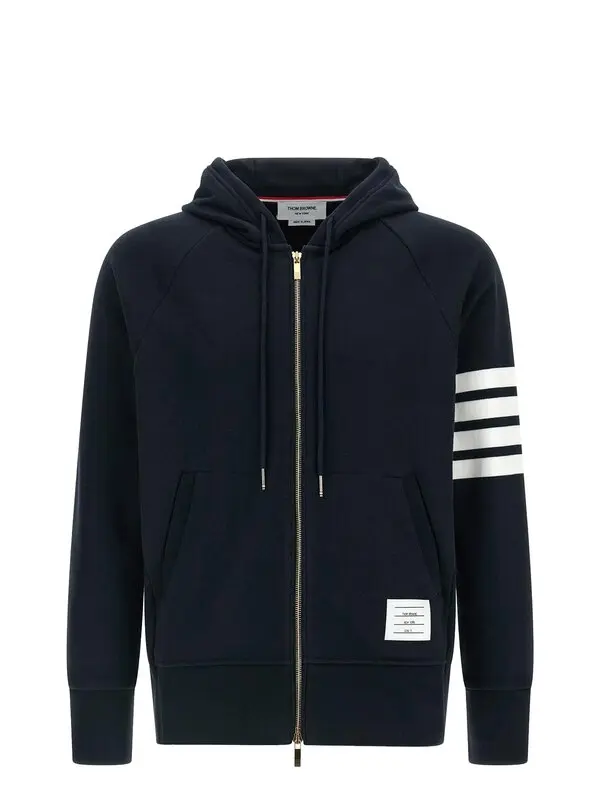 Thom Browne 4 Bar' Hoodie - Blue