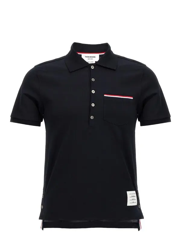 Thom Browne Rwb Polo Shirt - Blue
